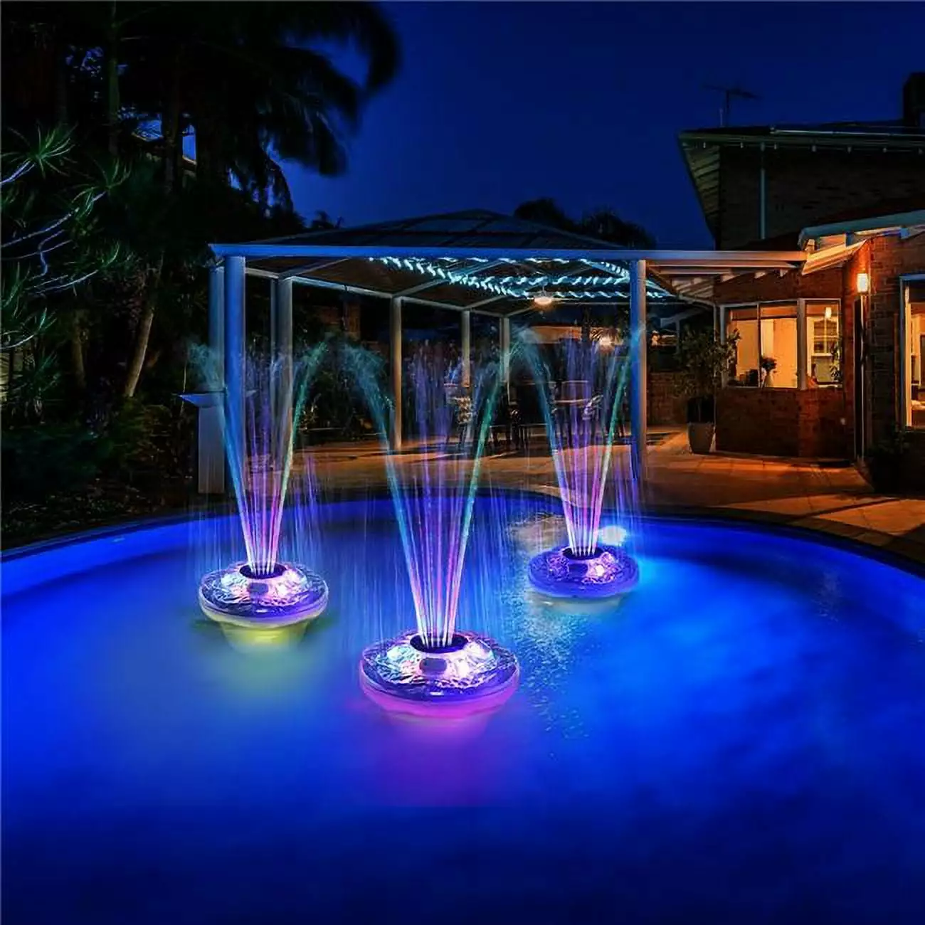 Floating Spray Fountain with Lighting - Your Outdoor Living and Home ...