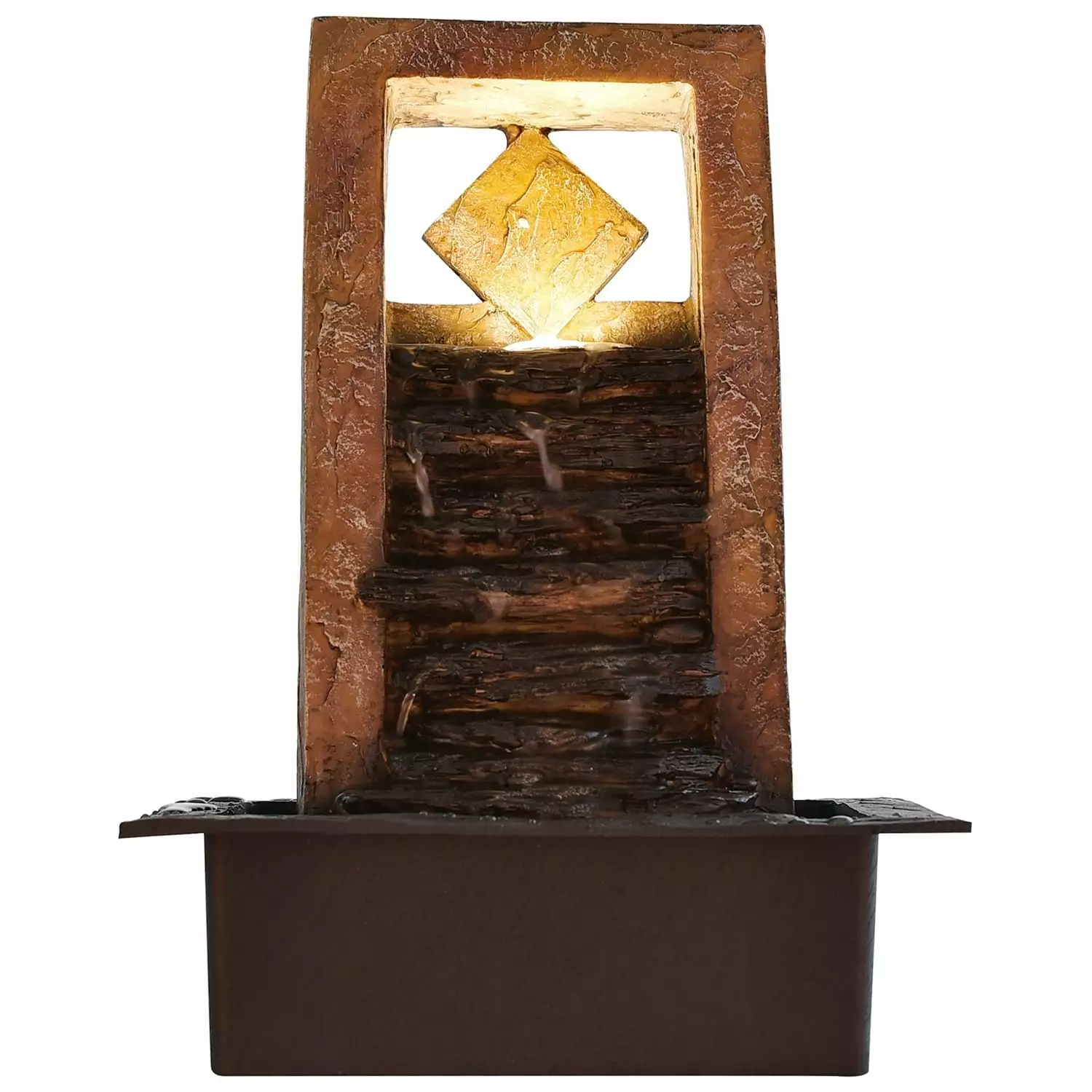 Polystone Fancy Water Fountain. Cream Color - Your Outdoor Living and ...