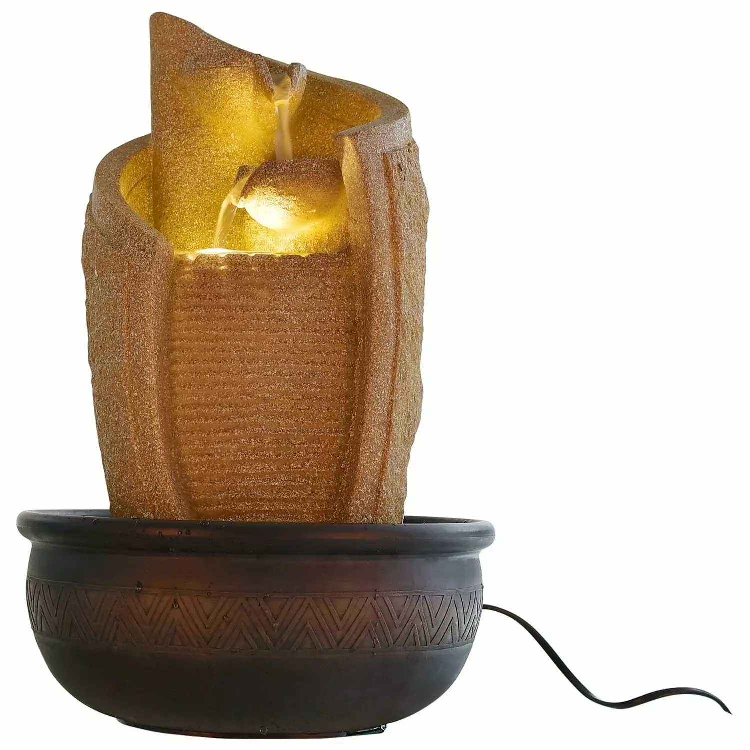 Polystone Light Brown Water Fountain. Cream - Your Outdoor Living and ...