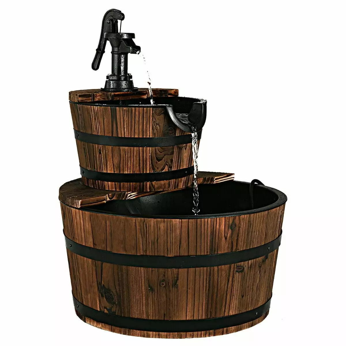 Wooden waterfall fountain bucket - Your Outdoor Living and Home Decor ...