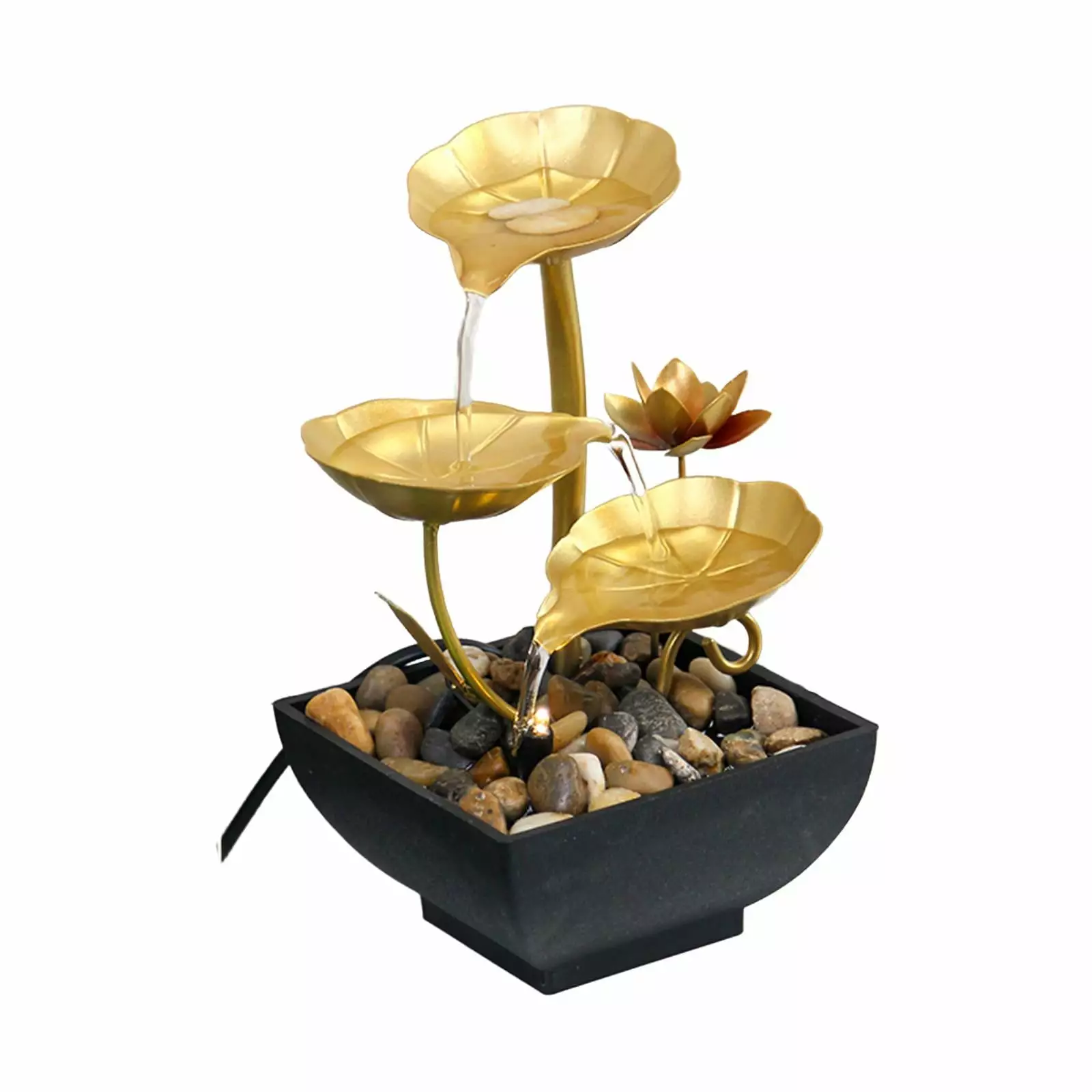 deevoka Tabletop Water Fountain 3 Tier Quiet and Relaxing Water Sound ...